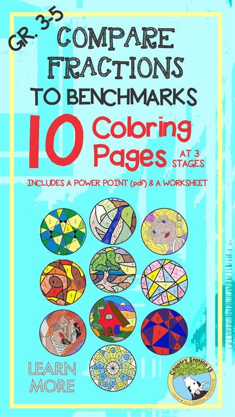 Benchmark Fractions Color Compare Fractions To Benchmarks 1 2 And 1 Comparing Fractions