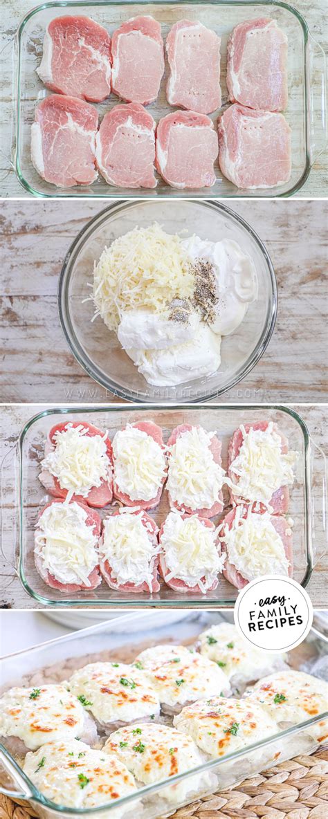 Super Juicy Baked Creamy Garlic Pork Chops Recipe