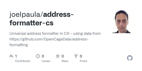 GitHub Joelpaula Address Formatter Cs Universal Address Formatter In