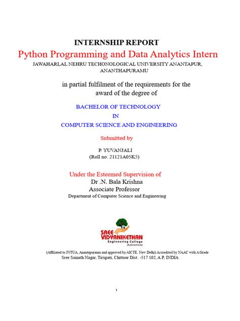 Report Of Data Analytics In Python Pdf Data Type Python Programming Language