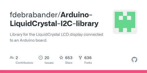 Releases · Fdebrabanderarduino Liquidcrystal I2c Library · Github
