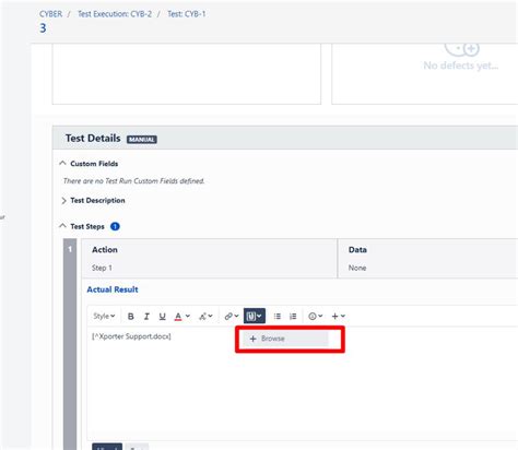 XRAY 8375 When Adding An Attachment To The Actual Field Result It Is Possible To Select A