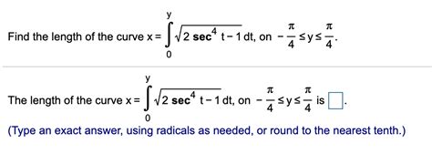 solved find the length of the curve x find the length of
