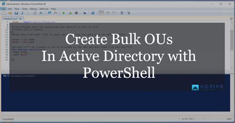 Create Bulk Organizational Units Ou In Active Directory With