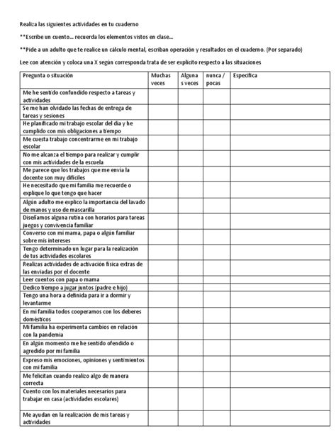 Actividades De Cierre De Ciclo Pdf