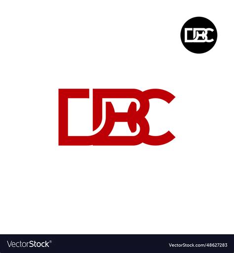 letter dbc monogram logo design royalty free vector image