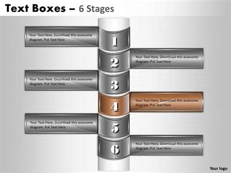 Text Boxes 6 Stages 40 Presentation PowerPoint Templates PPT Slide Templates Presentation