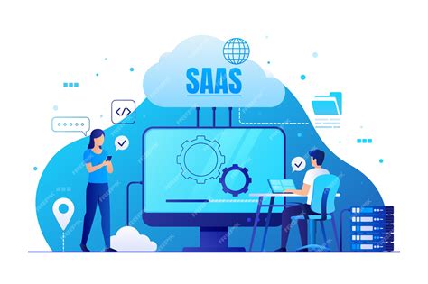 Premium Vector Creative Abstract Saas Illustration