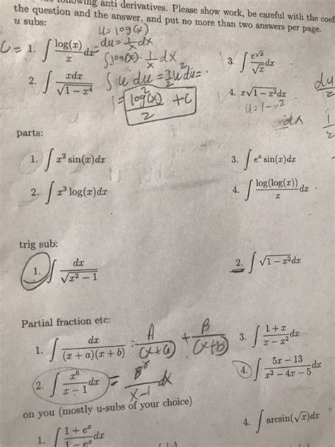 solved integral log s x dx integral xdx squareroot 1