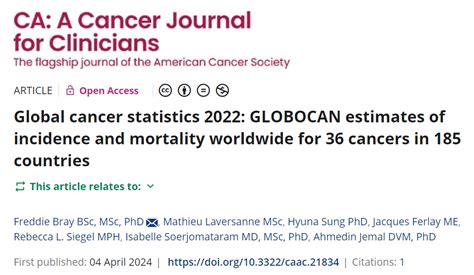 1 5人会在一生中患上癌症！权威发布：未来30年患癌人数将增加近80 Medsci Cn