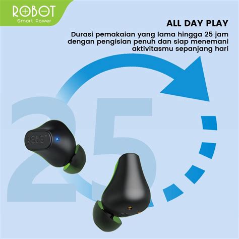 TWS ROBOT T20S Robot Wireless Earphone Bluetooth 5 3 Airbuds TWS T20S Grasindoshop