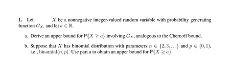 Solved Let X Be A Nonnegative Integer Valued Random Chegg