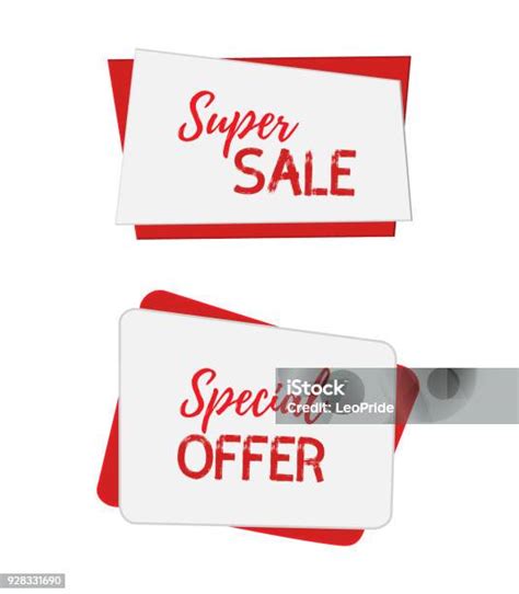 판매 특별 한 벡터 배너를 제공 합니다 인터넷 웹 디자인 서식 파일에 대 한 포스터 스티커의를 비웃는 다 만화 평면 스타일 가격에 대한 스톡 벡터 아트 및 기타 이미지