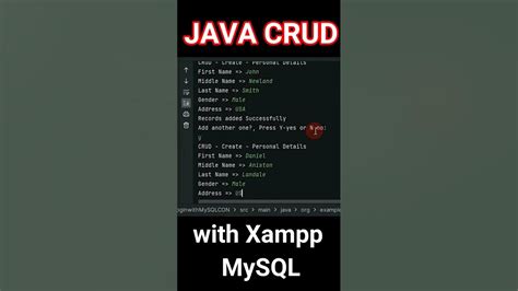 Java Crud W Xampp Mysql Intellij Coding Mysql Netbeans Programming Java Youtube