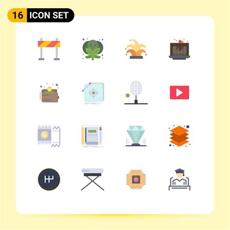 16 Universal Flat Colors Set For Web And Mobile Applications Payment Cash King Dessert Cafe