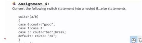 Solved Assignment 4 Convert The Following Switch Statement