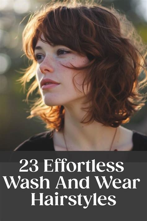 23 Effortless Wash And Wear Hairstyles Medium Length Wavy Hair Thin