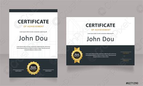 City Construction Certificate Design Template Set Stock Vector 6271290 Crushpixel