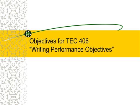Ppt Writing Performance Objectives Mastery Guide Powerpoint Presentation Id 1073465