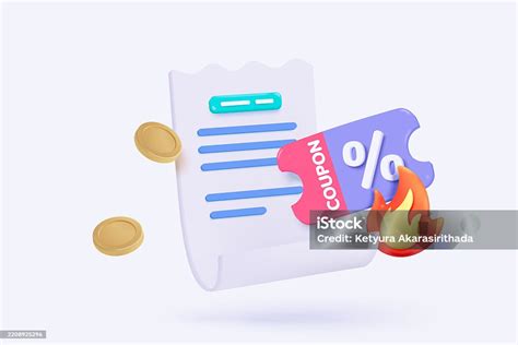 지불 거래 통지를 위한 청구서 아이콘이 있는 3d 장바구니 매장에서 쇼핑 제안을 위한 종이 영수증 사업 송장 청구서 비용 아이디어 개념 3d 인보이스 목록 아이콘 벡터