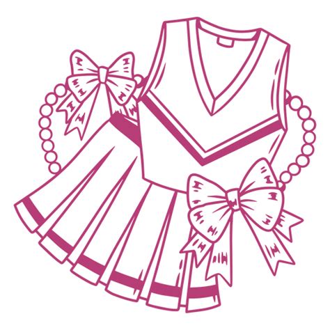 Pink Cheerleader Outfit Costume Png And Svg Design For T Shirts