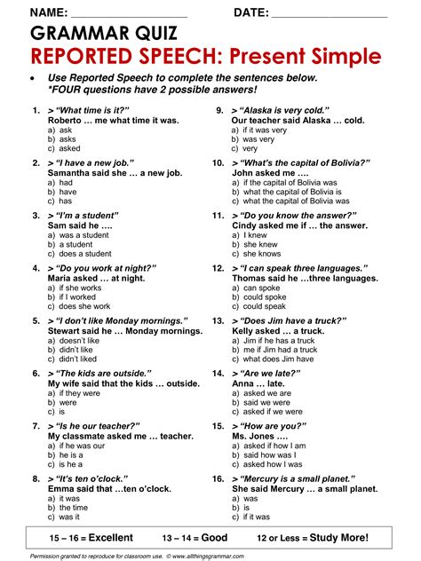 Reported Speech Exercises Advanced Pdf Safaridast