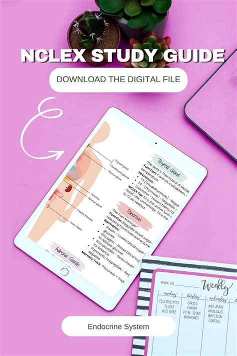 Endocrine Hormones Nclex Cheat Sheet Nursing Student Study Guide