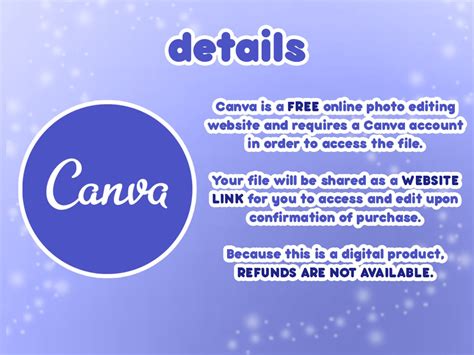 Starry Sky Stream Schedule Template Canva Template For Vtubers Streamers Digital Download Etsy