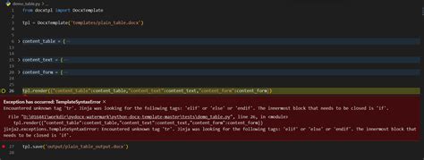 Error Occurs When Trying To Escape The Blank New Line In Front Behind Of A Table If Syntax