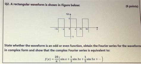 Solved Q2 A Rectangular Waveform Is Shown In Figure Below