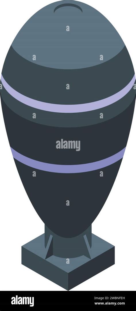 Big Nuclear Weapon Icon Isometric Vector Fire Nuke Blast Flame Rocket Stock Vector Image And Art