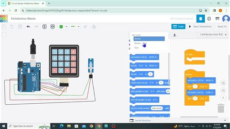 Keypad Control Servo Motor With Arduino In Tinkercad Circuit Code