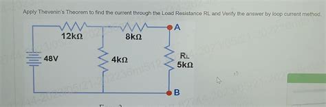 Solved Apply Thevenins Theroem To Find Current Through The