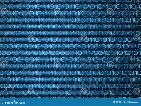 Abstract Blue Binary Computer Code Technology Data Background Stock Vector Illustration Of