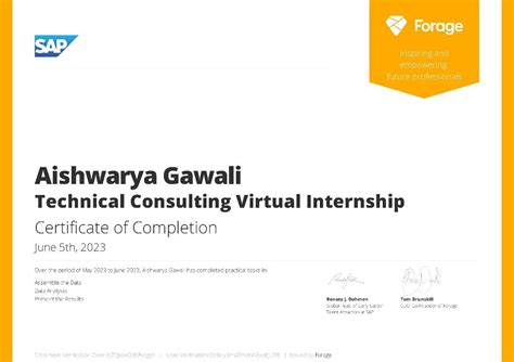 aishwarya gawali on linkedin successfully completed virtual internship program for sap technical…