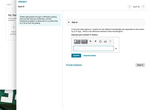 Solved My Text Instant Acce Textbooks Visible Light Passes