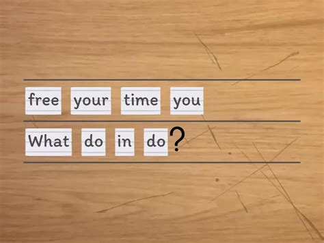 Present Simple Past Simple Present Continuous Questions Unjumble
