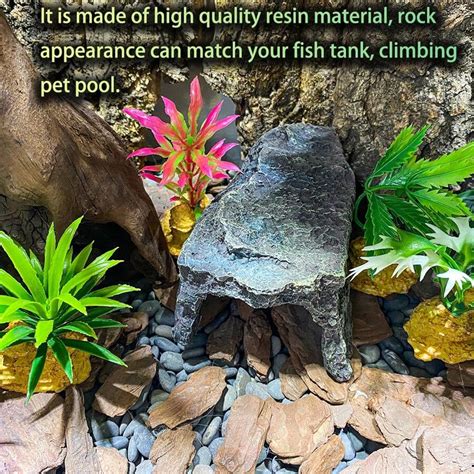 Reptile Rock Hide Large Bearded Dragon Hide Rocks Hermit Crab Hideout Reptile Tank Accessories