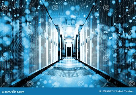 Concept Of Data And Modern Data Centers Information Technology Flow Visualization Bright