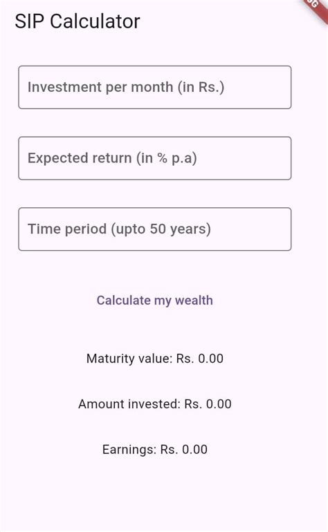 Samarth Thaker On Linkedin Flutter Mobileappdevelopment Sipcalculator Financialplanning…