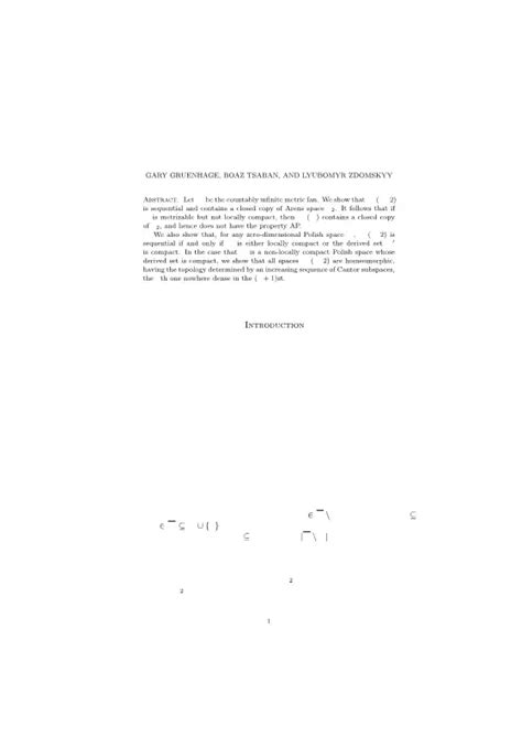 Sequential Properties Of Function Spaces With The Compact Open Topology Docslib