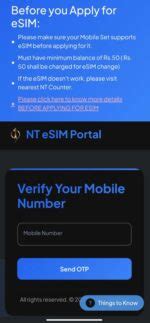 How To Get Ntc ESIM Online App Site Step By Step Guide