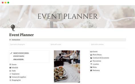 Event Planner Template By Roxanne Beaumont Notion Marketplace