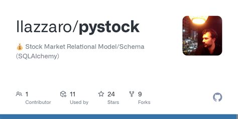 GitHub Llazzaro Pystock Moneybag Stock Market Relational Model Schema SQLAlchemy