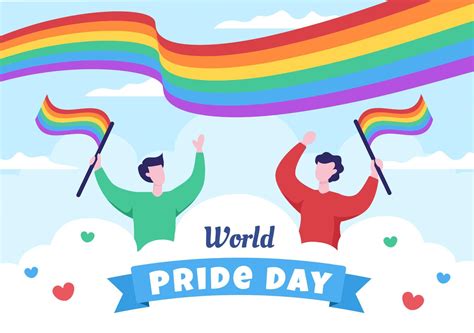 Happy Pride Month Day With Lgbt Rainbow And Transgender Flag To Parade