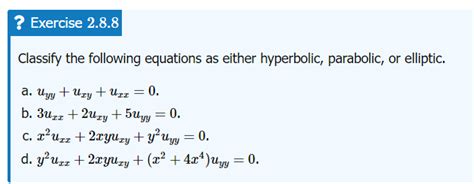 Solved Classify The Following Equations As Either Chegg