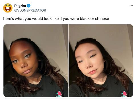 Heres What You Would Look Like If You Were Black Or Chinese Meme Origins