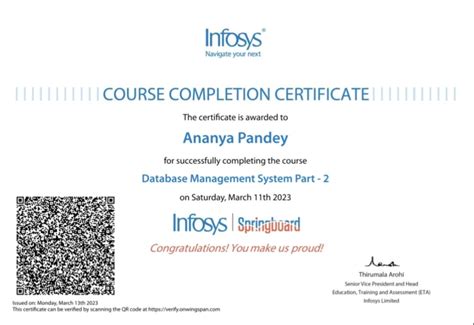 ananya pandey on linkedin dbms sql mysql nosql infosysspringboard