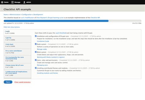 Checklist API Drupal Org