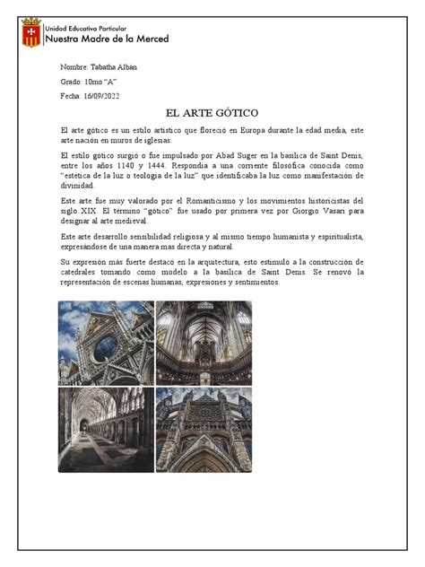 Arte Gótico Historia Y Características Pdf Arte Occidental Estética